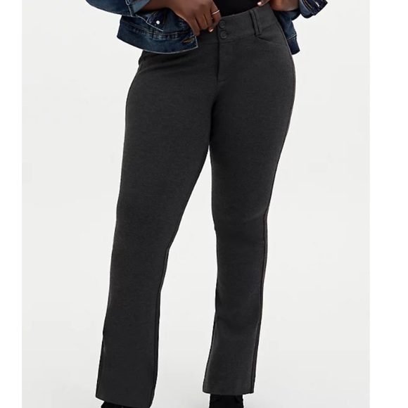 torrid | Pants & Jumpsuits | Torrid Studio Signature Stretch Trouser Luxe Ponte Charcoal Grey Sz ...